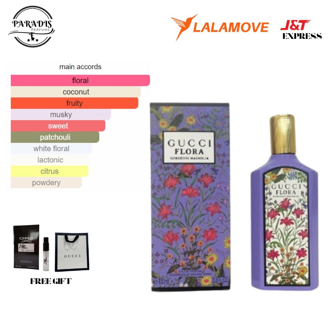ORIGINAL AUTHENTIC GUCCI FLORA GORGEOUS MAGNOLIA EDP 100ML, Beauty ...