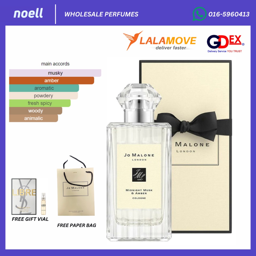 [ORIGINAL] AUTHENTIC READY STOCK JO MALONE MIDNIGHT MUSK & AMBER 100ML ...