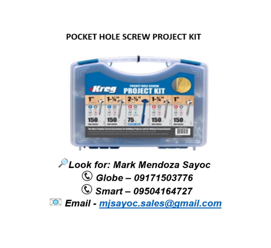 POCKET HOLE SCREW PROJECT KIT, Commercial & Industrial, Construction ...