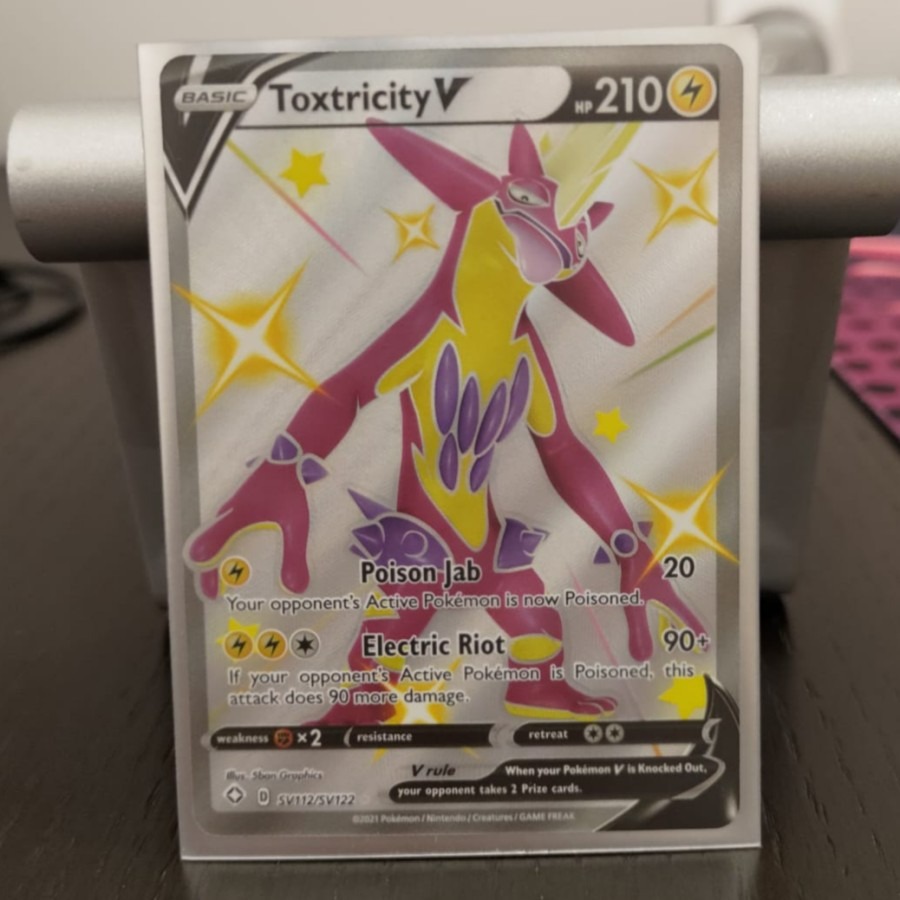 Pokemon Shiny Toxtricity V Shining Fates SV112/SV122 English TCG, Toys ...