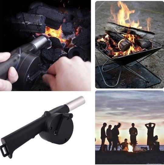 Portable Hand Crank Fan Air Blower for Outdoor BBQ Cooking / Picnic ...