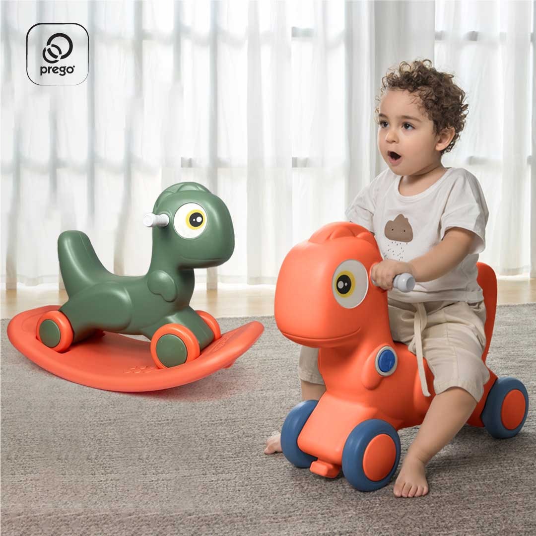 Prego 2 In 1 Rocking Horse Rider For Kids Indoor Outdoor Toy Push Car ...
