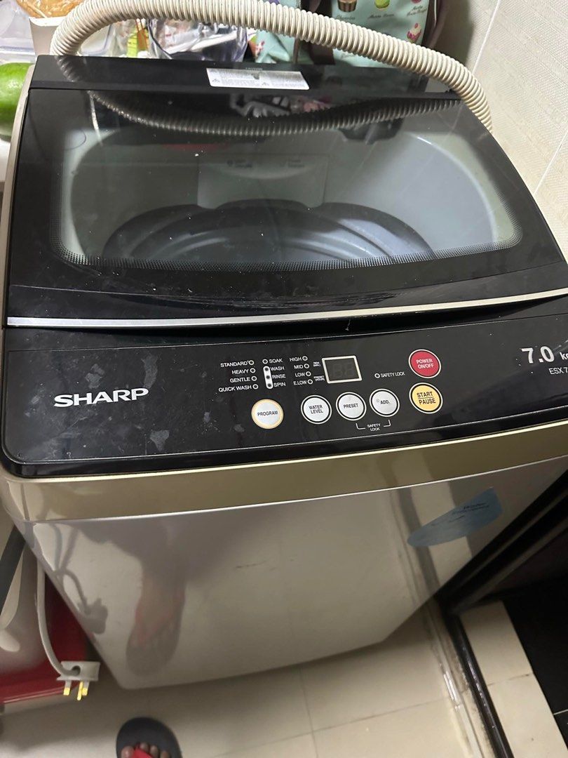 Preloved Sharp 7KG Washing Machine, TV & Home Appliances, Washing ...