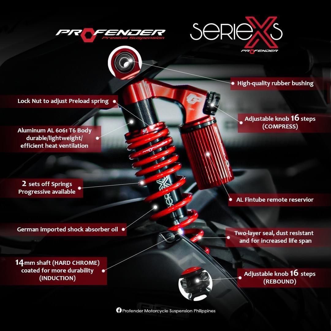PROFENDER SHOCK ABSORBER SUSPENSION HONDA PCX ADV 150 160 350 FORZA 300 ...