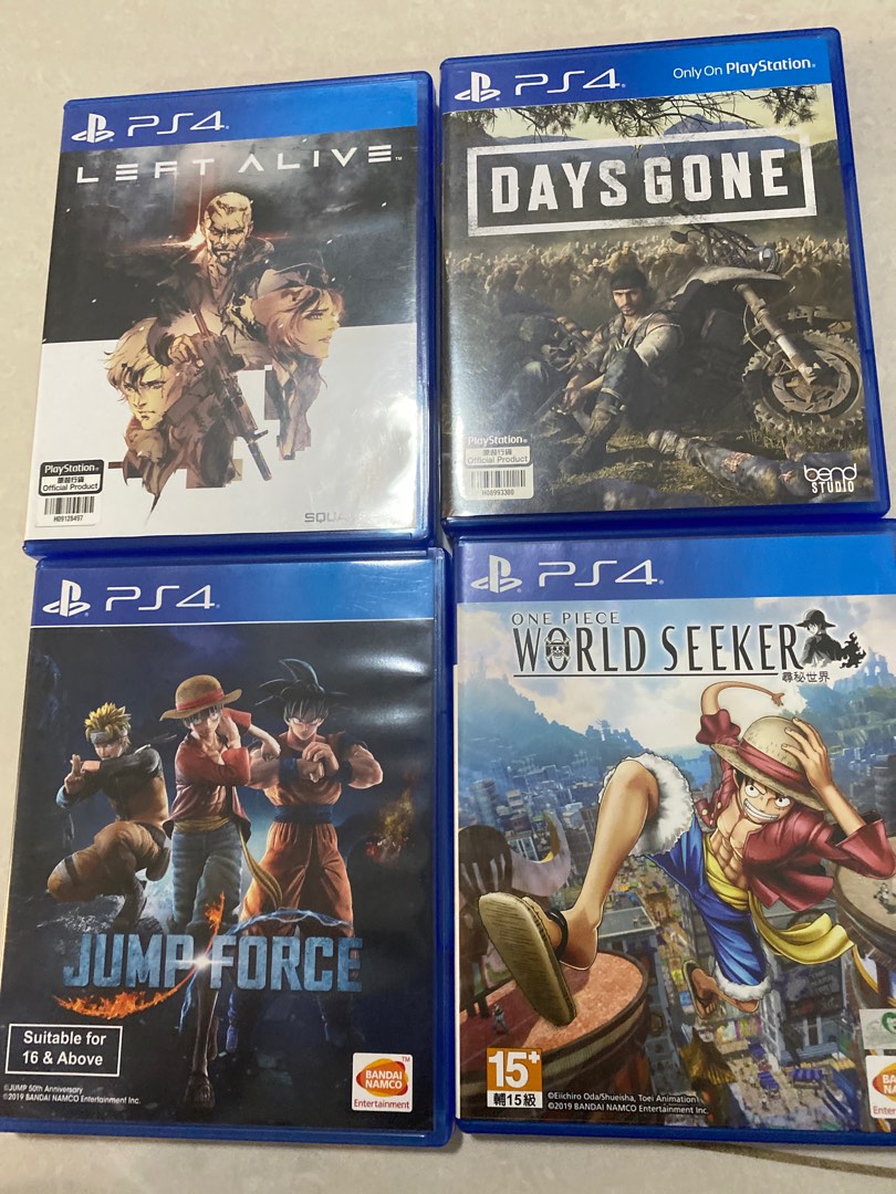 PS4 Games Left Alive Days Gone Jump Force One Piece World Seeker, Video ...