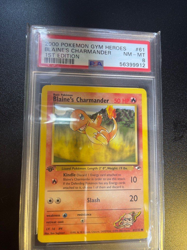 Psa 8 charmander 1st edition pokemon slab, Hobbies & Toys, Toys & Games ...