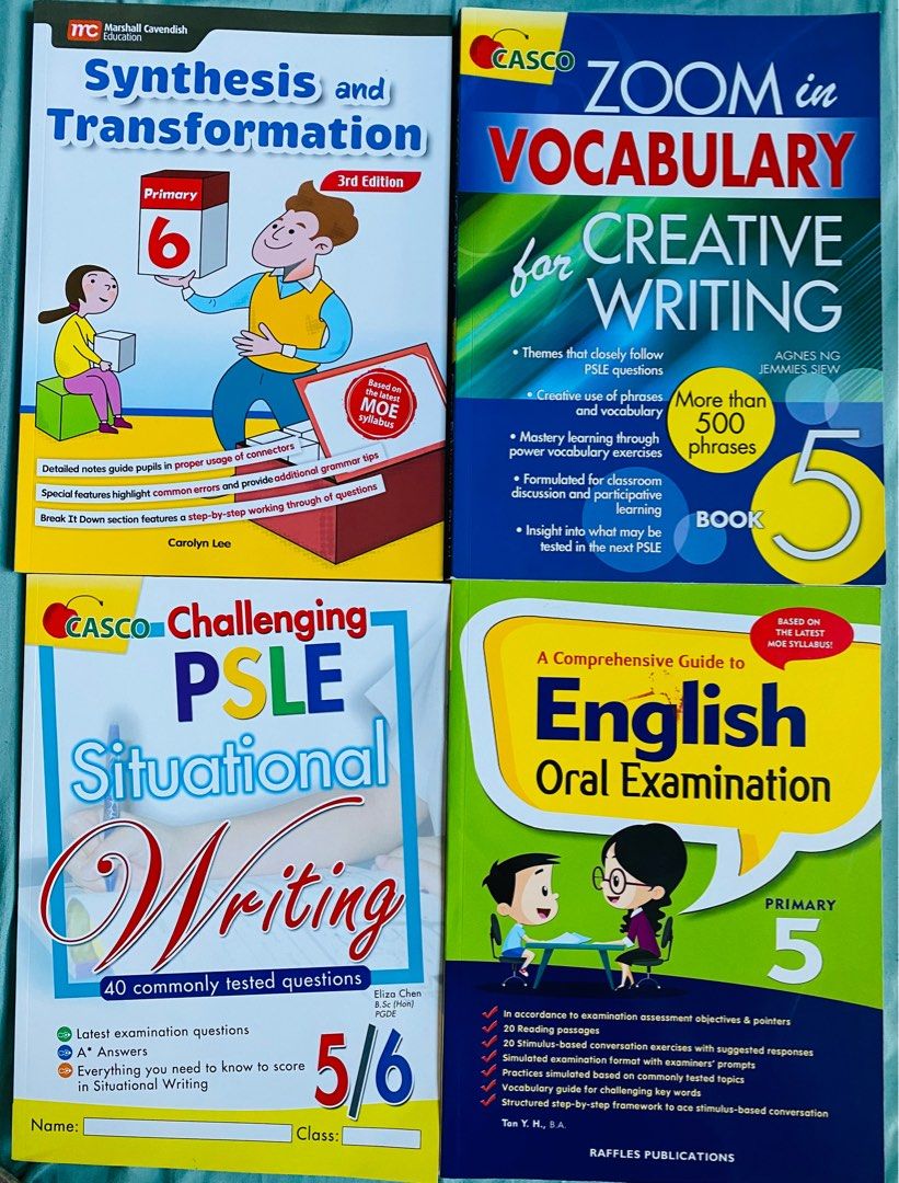 PSLE English compo / oral / vocab / grammar books, Hobbies & Toys ...