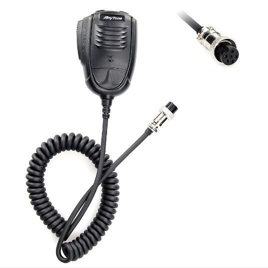 PTT Anytone Original Microphone For Anytone AT-6666 10 Meter Car Radio ...