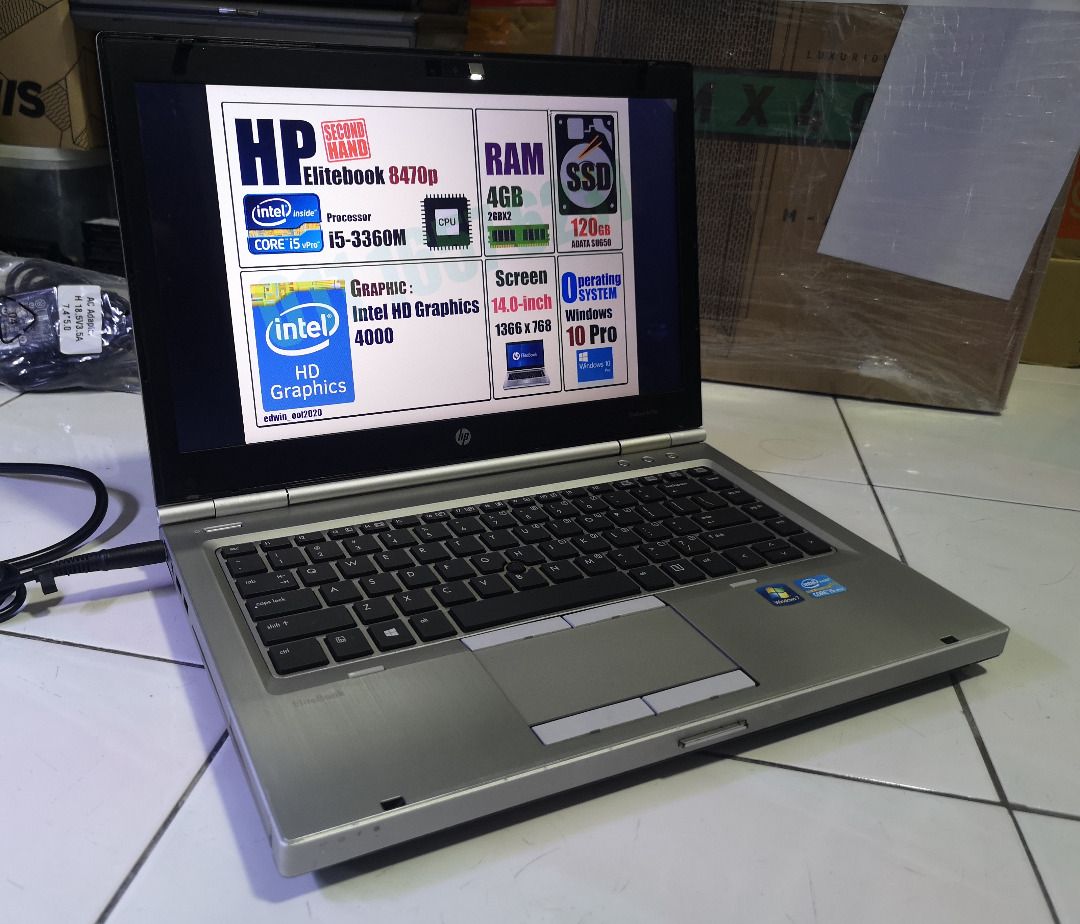 [Refurbished] HP Elitebook 8470p i5 3360M / Windows 10 Pro / Solid ...