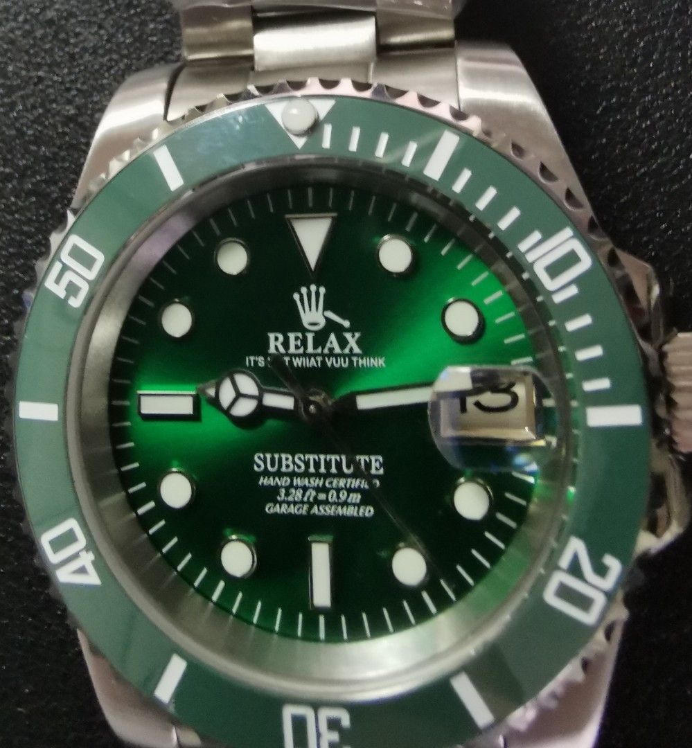 Relax Submariner Hulk Seiki Mod NH35 Automatic movement, Men's Fashion ...