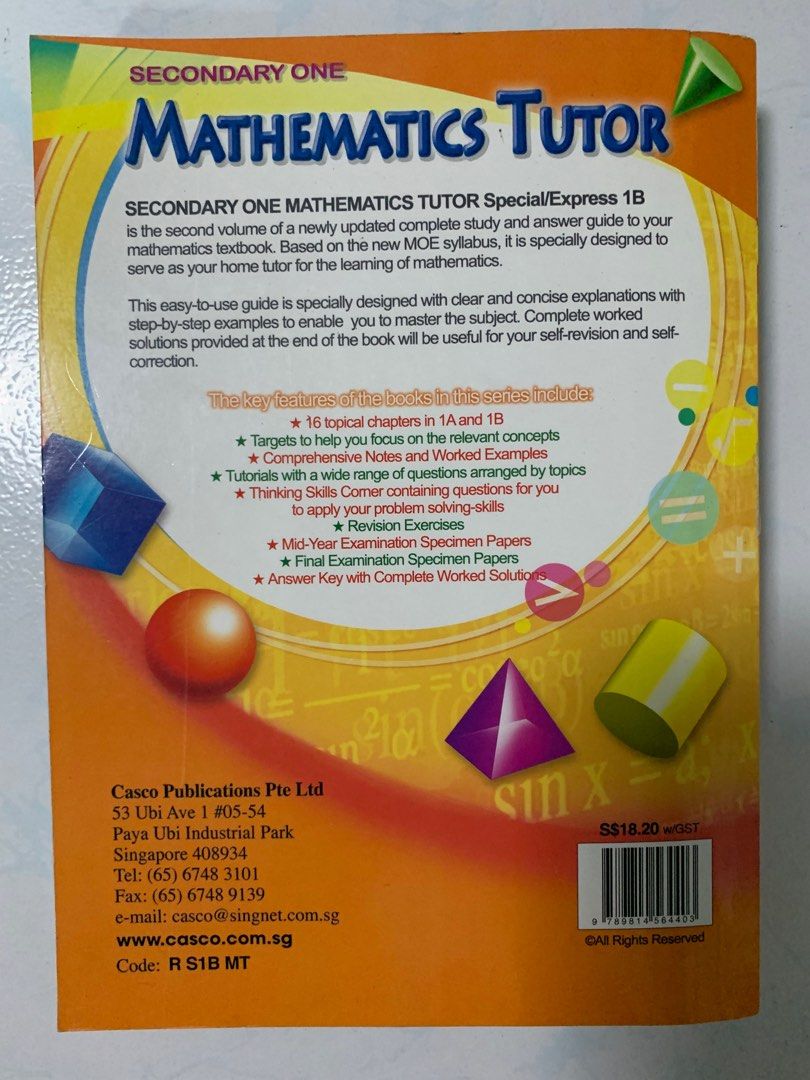 Sec 1 Math Tutor assessment book, Hobbies & Toys, Books & Magazines ...