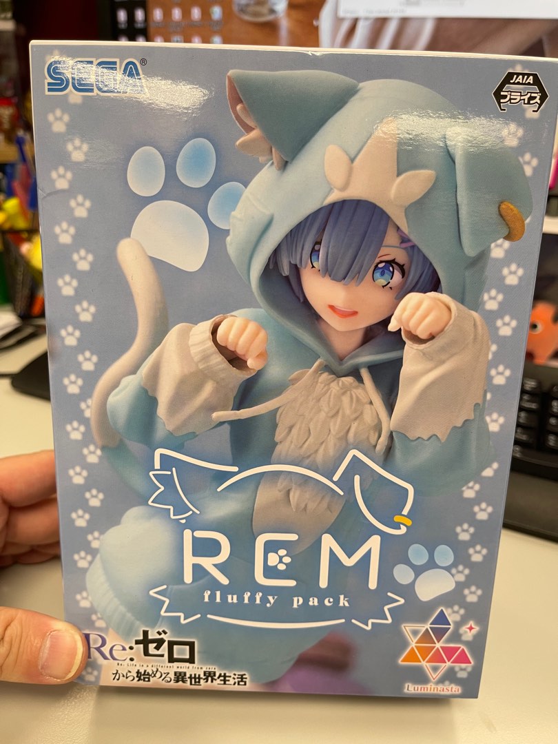 Sega REM 雷姆 Fluffy Pack 貓咪衛衣 figure, 興趣及遊戲, 玩具 & 遊戲類 - Carousell