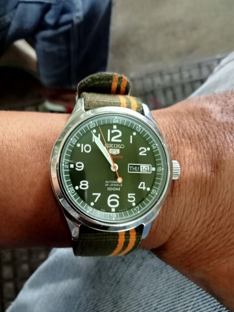 Seiko military NATO strap, Men's Fashion, Watches & Accessories ...
