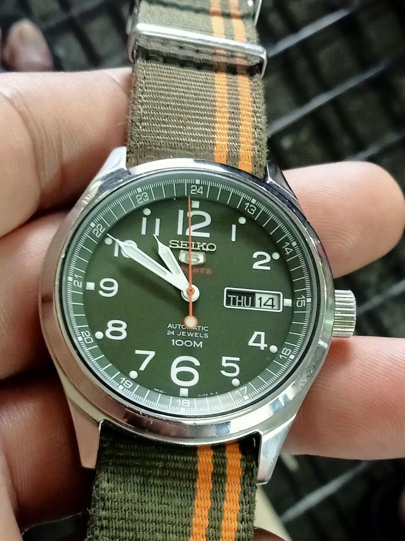 Seiko military NATO strap, Men's Fashion, Watches & Accessories ...