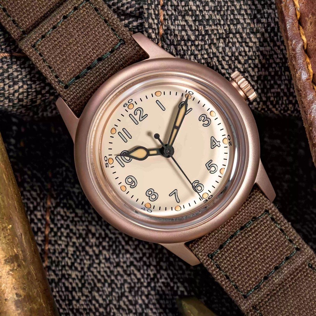Shirryu Thorn vintage WW2 military bronze watch - A11, Men's Fashion ...