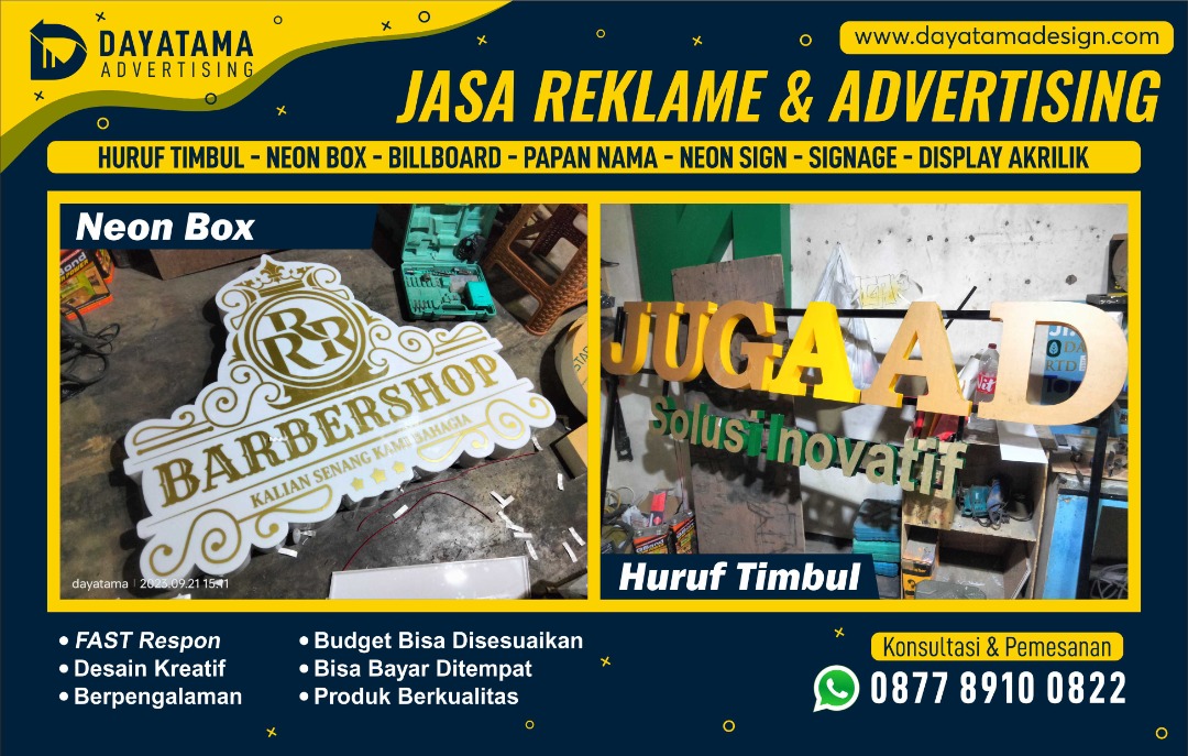 Sign Neon Box BARBERSHOP | NEON BOX BANDUNG 087789100822, Desain ...