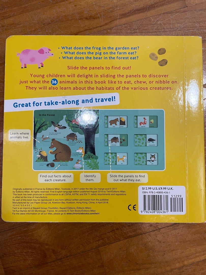 Slide panel book-Who Eats What?, Hobbies & Toys, Books & Magazines ...