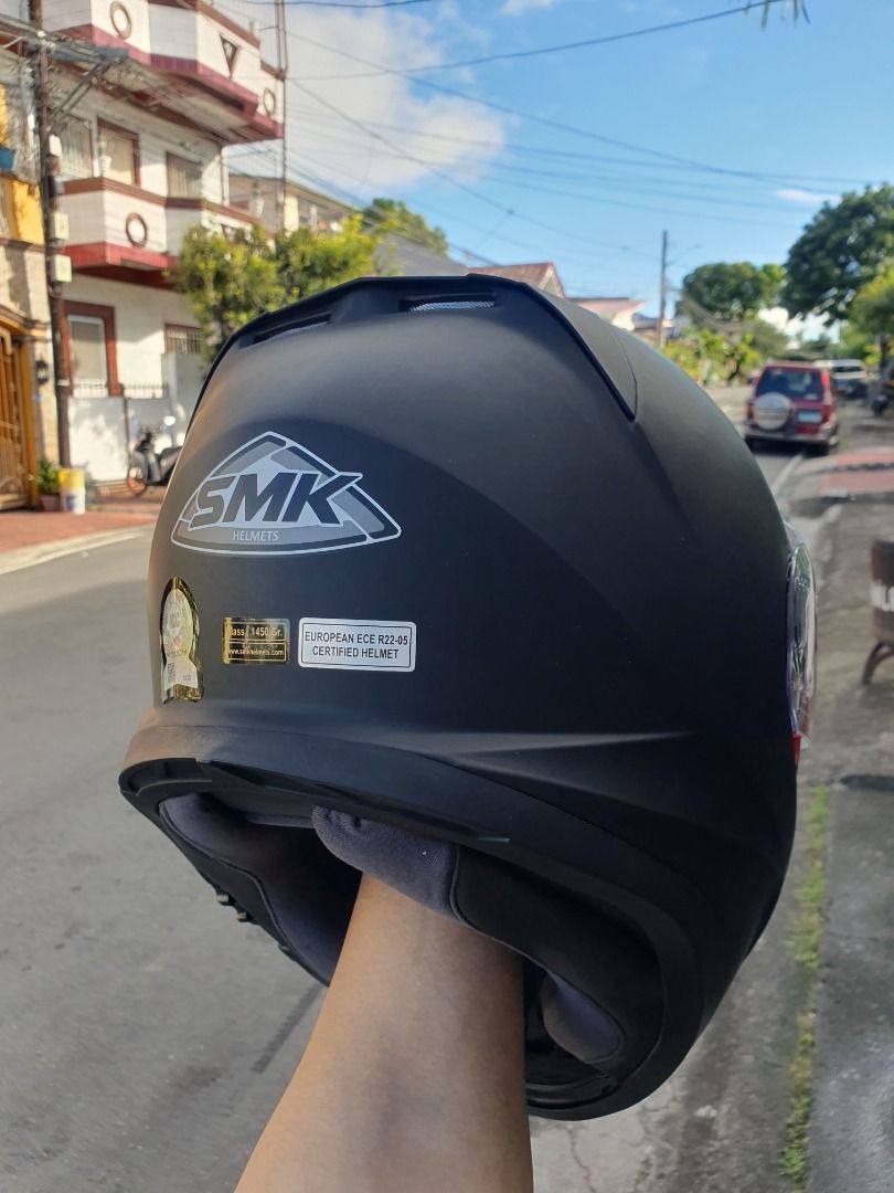 SMK Helmet Full Face Dual Visor, Motorbikes, Motorbike Parts & Accessories, Helmets and other ...