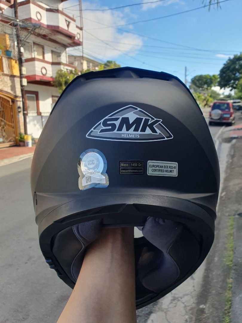SMK Helmet Full Face Dual Visor, Motorbikes, Motorbike Parts ...