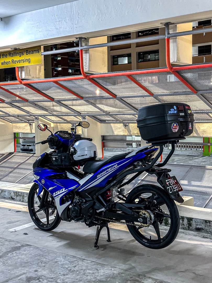 Sniper 150 Coverset Biru GP, Motorcycles, Motorcycle Apparel on Carousell