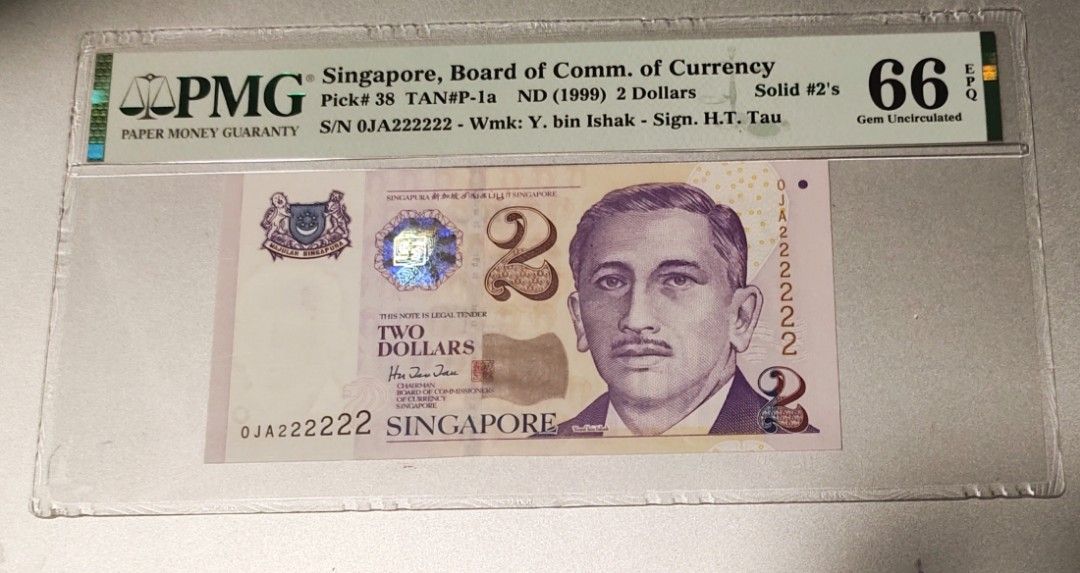 Solid 222222 banknotes with PMG grading, Hobbies & Toys, Memorabilia ...