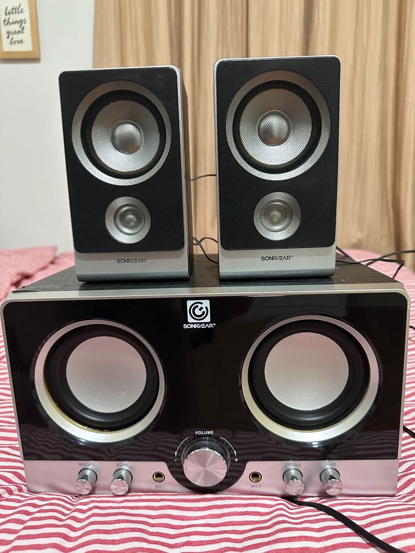 Sonic Gear Tatoo Duo 2 Speakers with Bass, Audio, Soundbars, Speakers & Amplifiers on Carousell