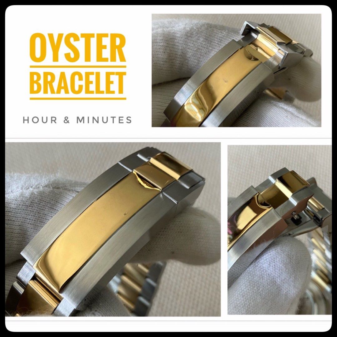 Steel Gold Submariner Blue automatic watch - Seiko mod, Men's Fashion ...