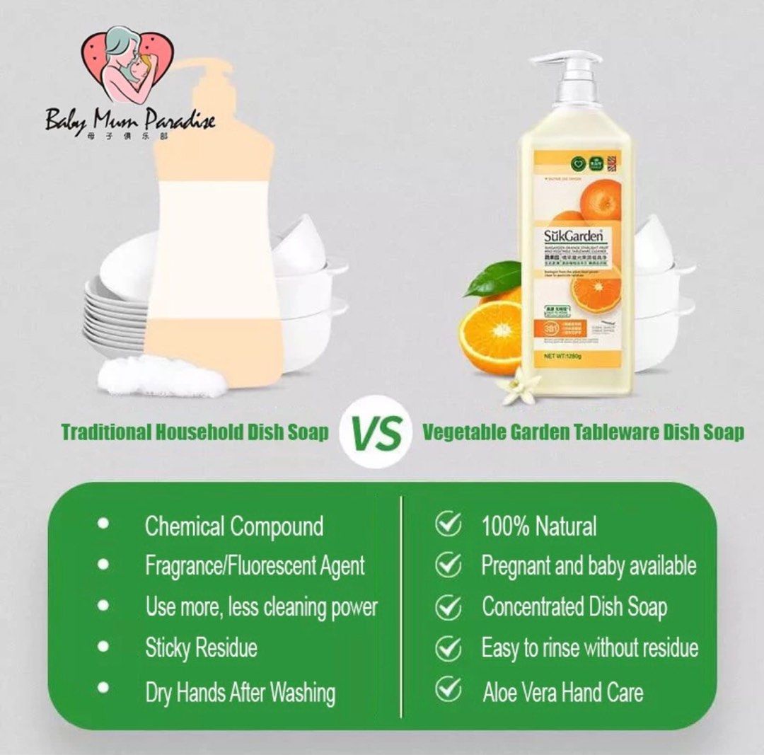 SUKGARDEN FOOD GRADE DISHWASH FRUIT & VEGETABLE WASH LIQUID DETERGENT 1 ...