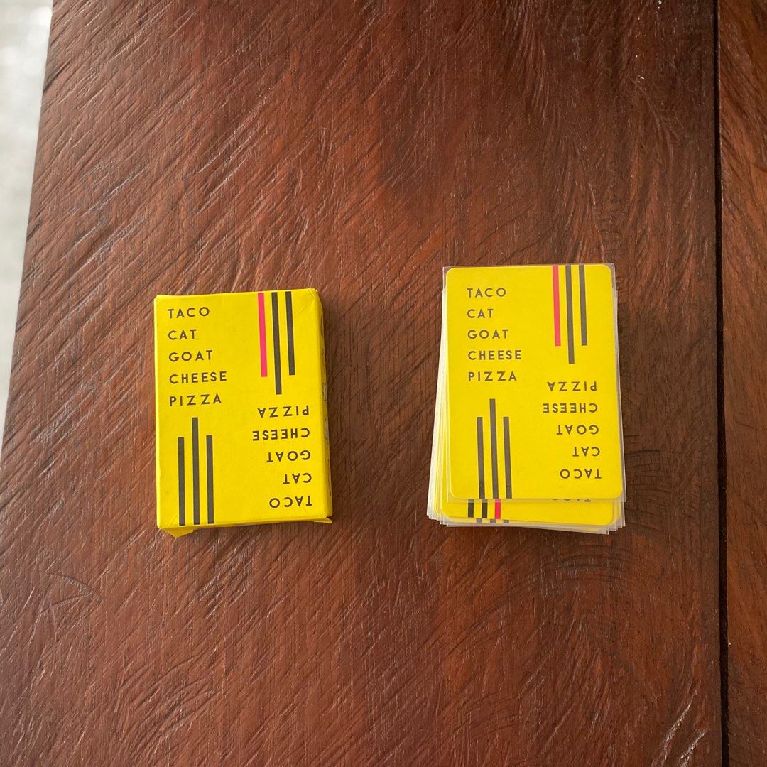 Taco Cat Goat Cheese Pizza game, Hobbies & Toys, Toys & Games on Carousell