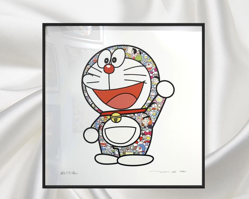 Takashi Murakami Doraemon Wall Painting, Furniture & Home Living, Home ...