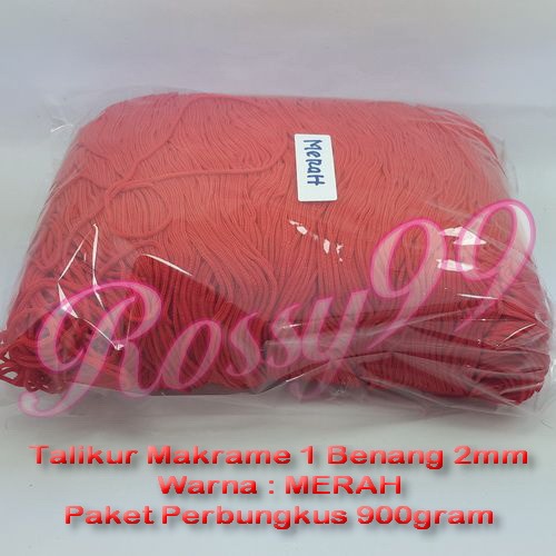 Talikur Macrame Kecil 2mm Merah Makrame Rajutan Souvenir Aksesoris ...