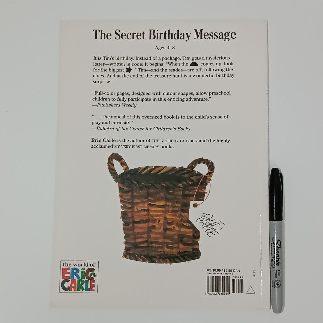 The Secret Birthday Message by Eric Carle, Hobbies & Toys, Books ...