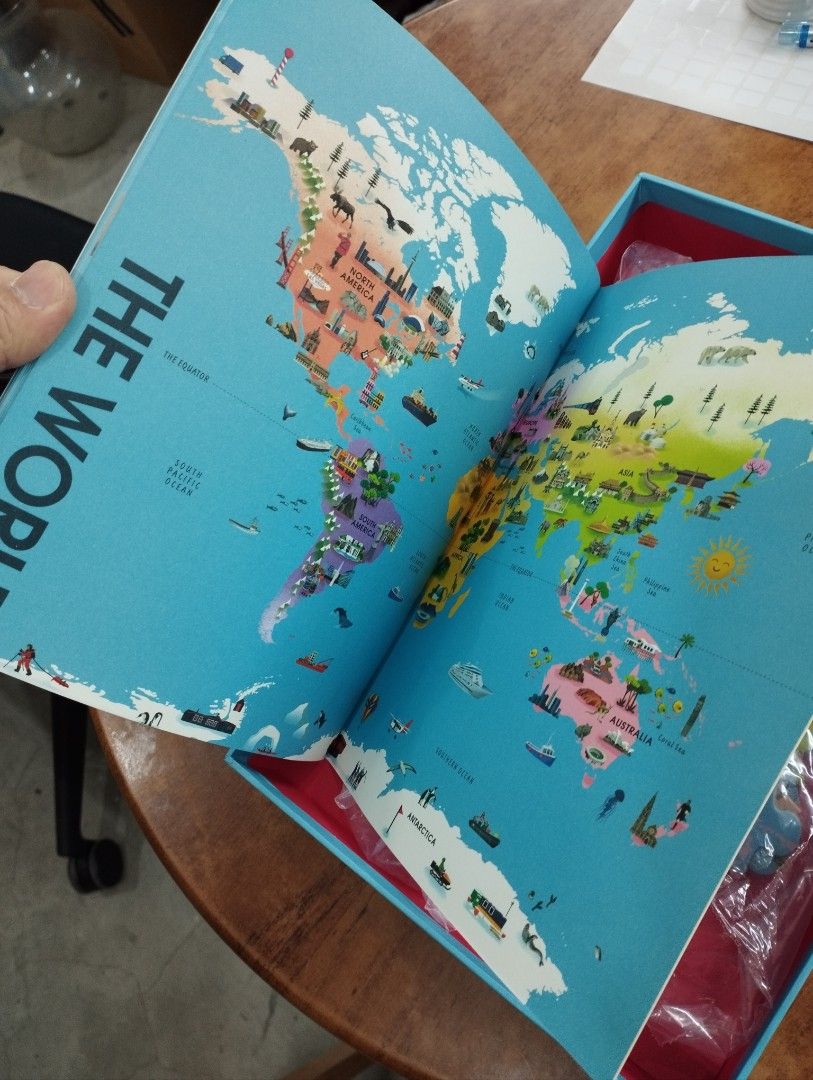 The Seven Continents of the World Book & Jigsaw 100 pieces, Hobbies ...