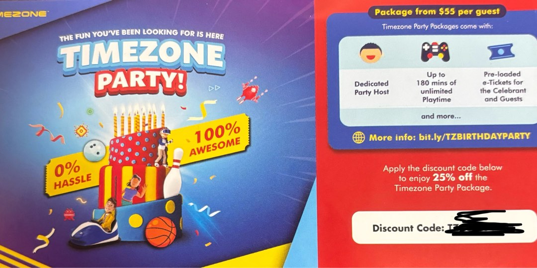 Timezone Party, Tickets & Vouchers, Vouchers on Carousell