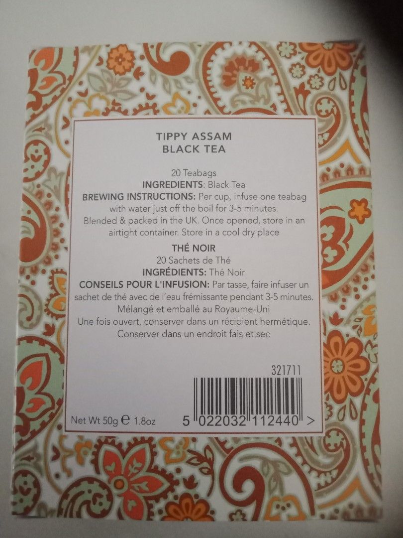 Tippy Assam Black Tea, Whittard, Food & Drinks, Beverages on Carousell