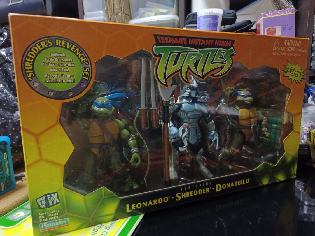 Tmnt Shredders revenge playmates 3 action figure 3 Box set Leonardo ...