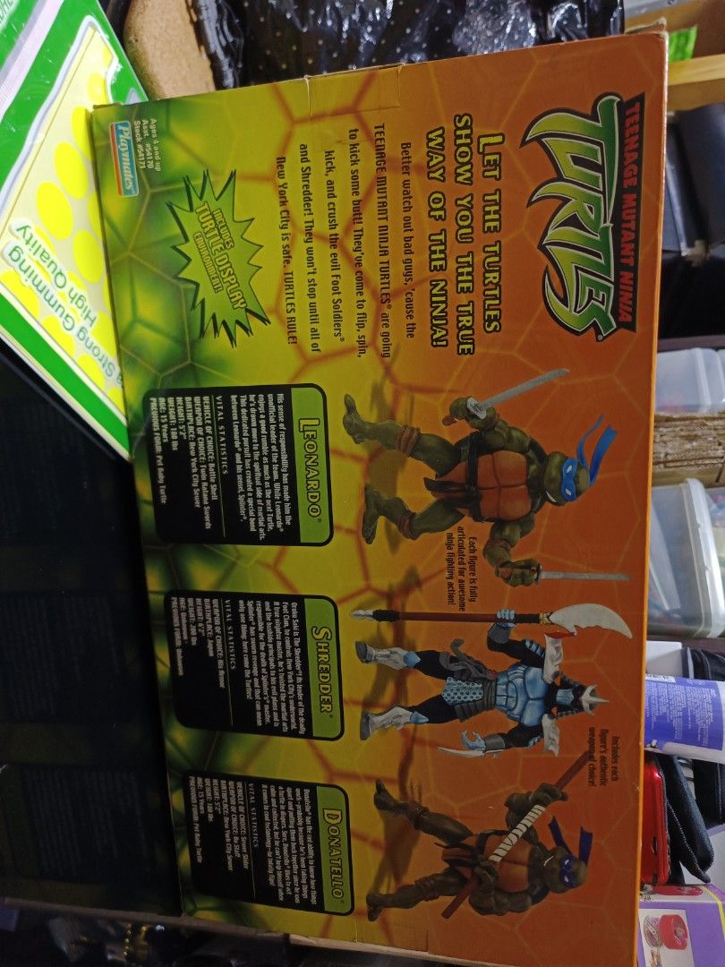 Tmnt Shredders revenge playmates 3 action figure 3 Box set Leonardo ...