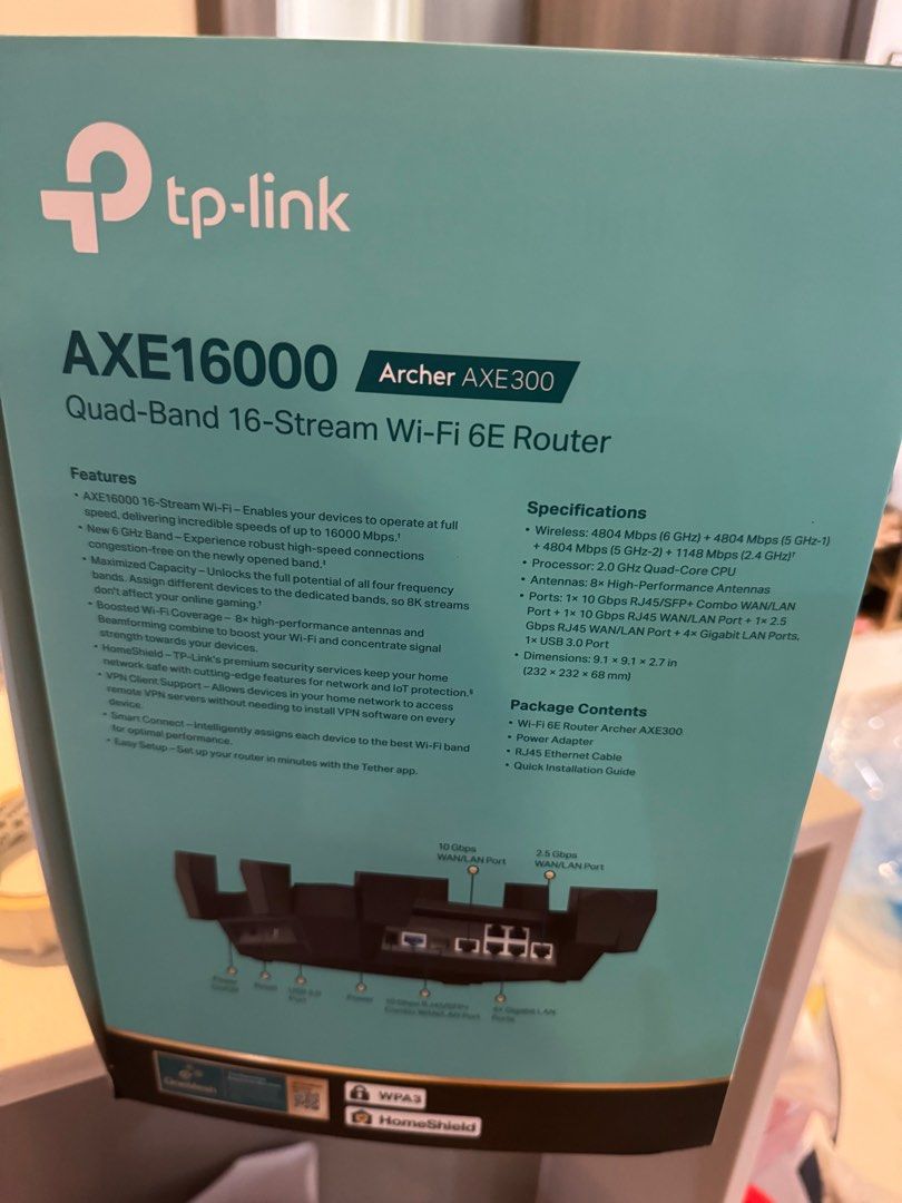 TP LINK AXE16000 router AXE300 BNIB, Computers & Tech, Parts ...