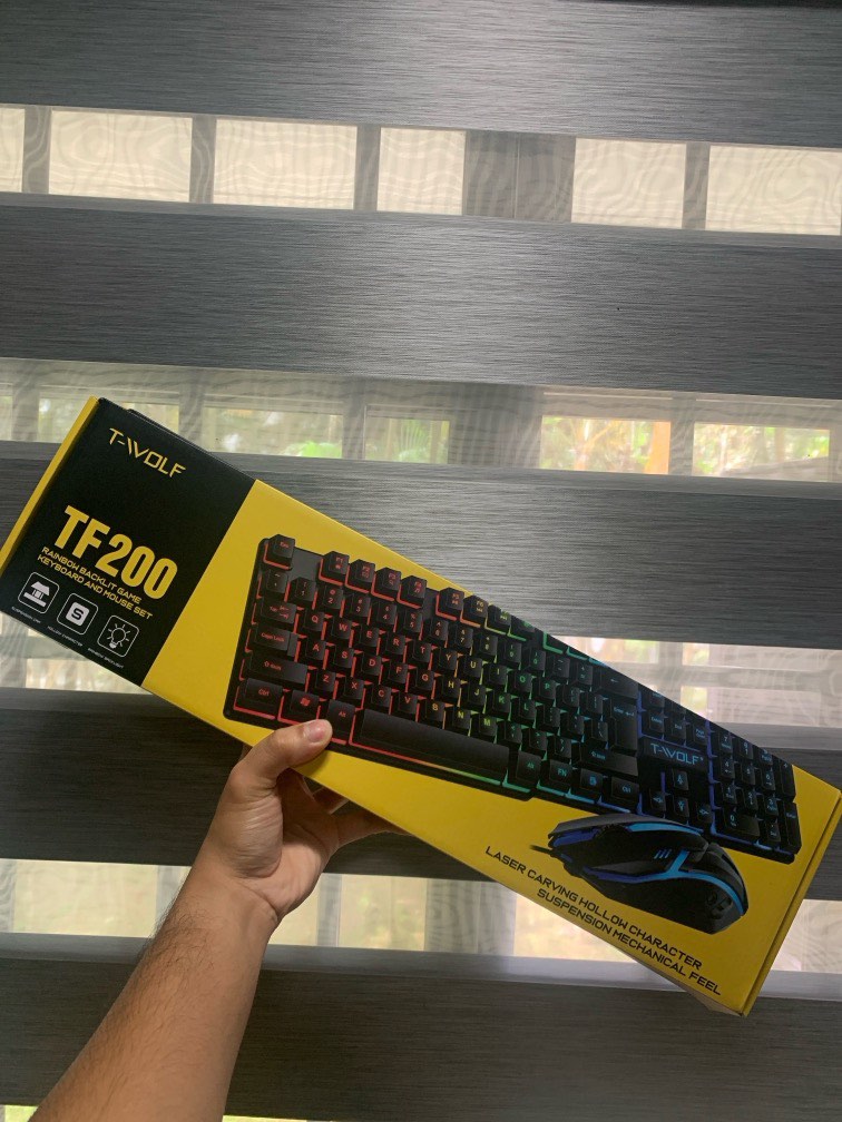 T-WOLF TF200 RGB GAMING KEYBOARD WITH MOUSE, Computers & Tech, Parts ...