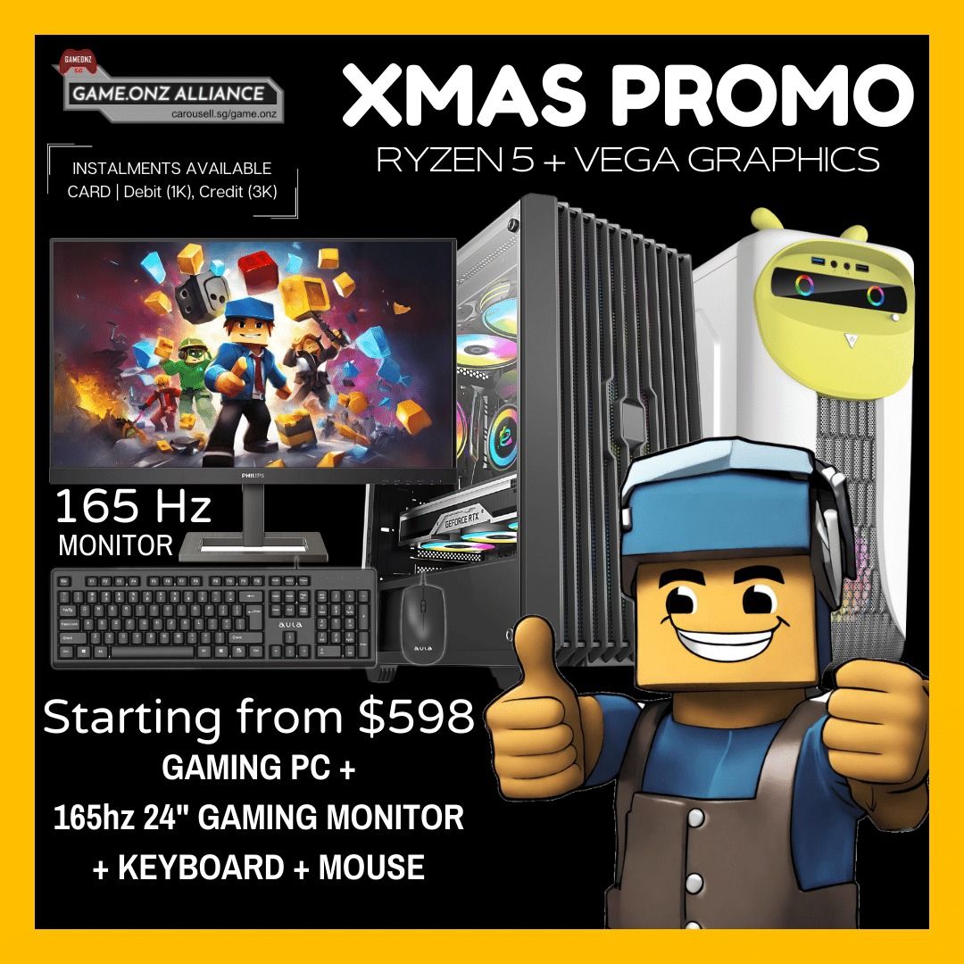 XMAS PROMO 2023 ULTIMATE ROBLOX BUNDLE FULL SET| Gaming PC + 165hz ...