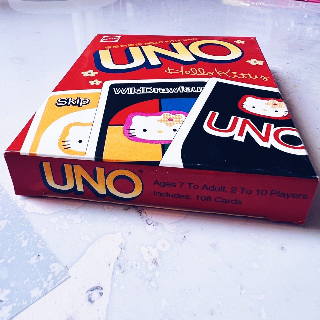 MATTEL UNO Hello Kitty Card Game, Hobbies & Toys, Toys & Games on Carousell