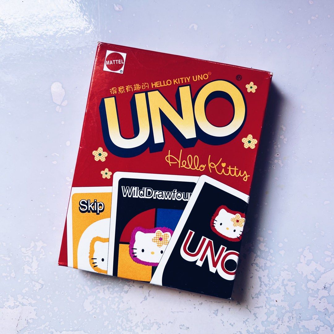 MATTEL UNO Hello Kitty Card Game, Hobbies & Toys, Toys & Games on Carousell