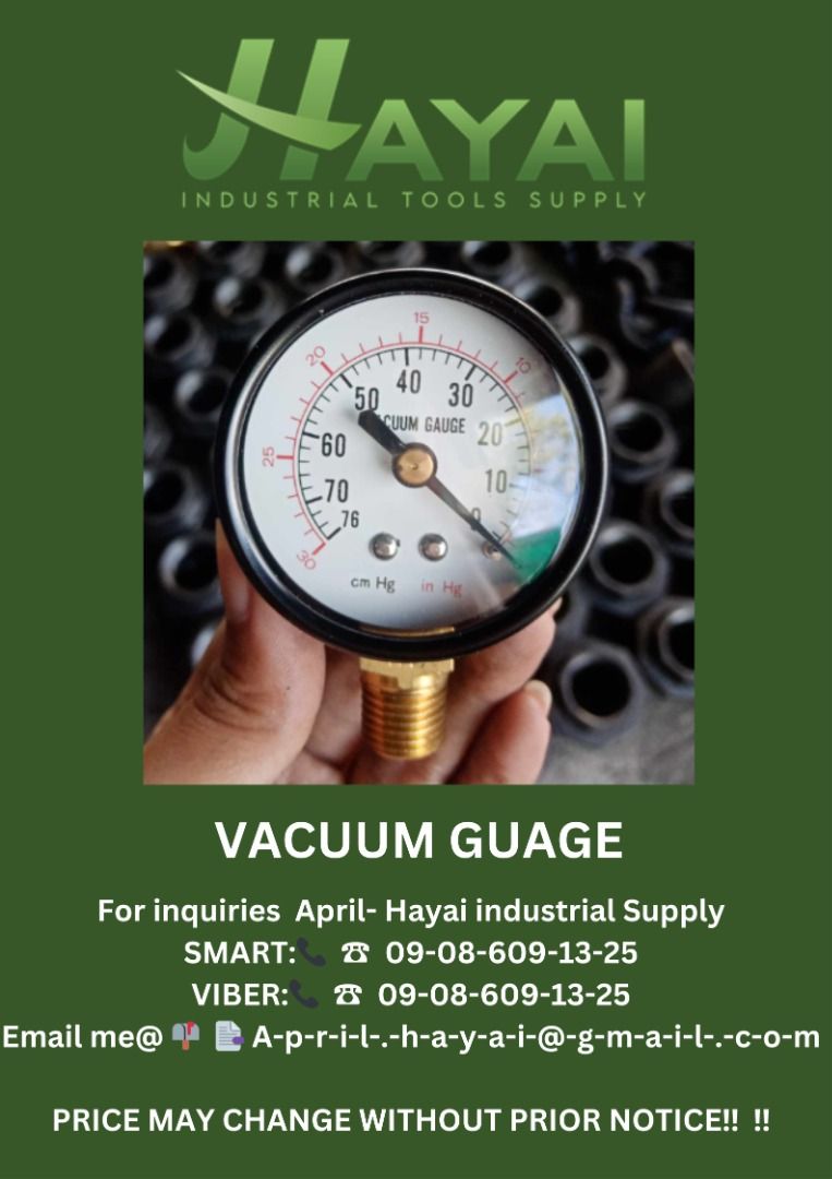 Vacuum guage, Commercial & Industrial, Construction Tools & Equipment ...
