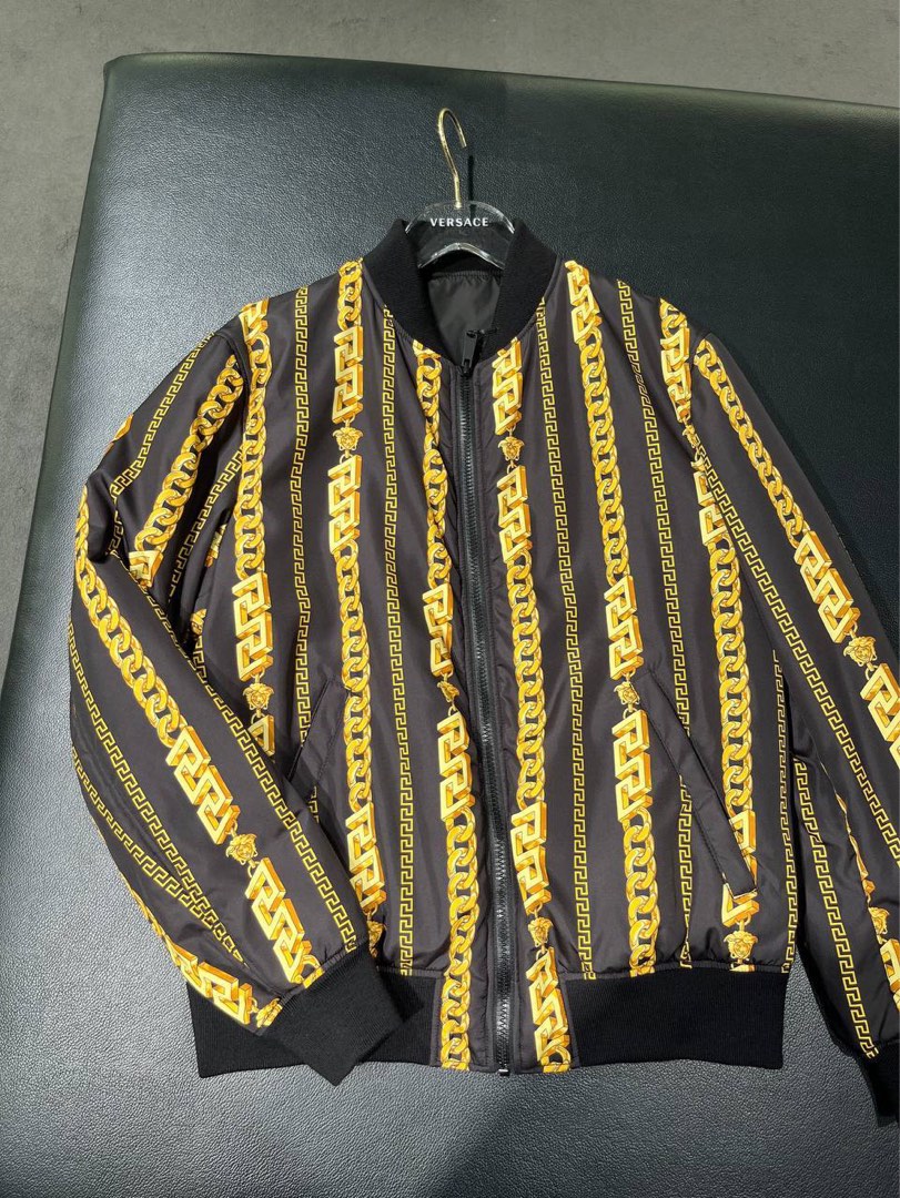 VERSACE REVERSIBLE CHAIN JACKET, Luxury, Apparel on Carousell