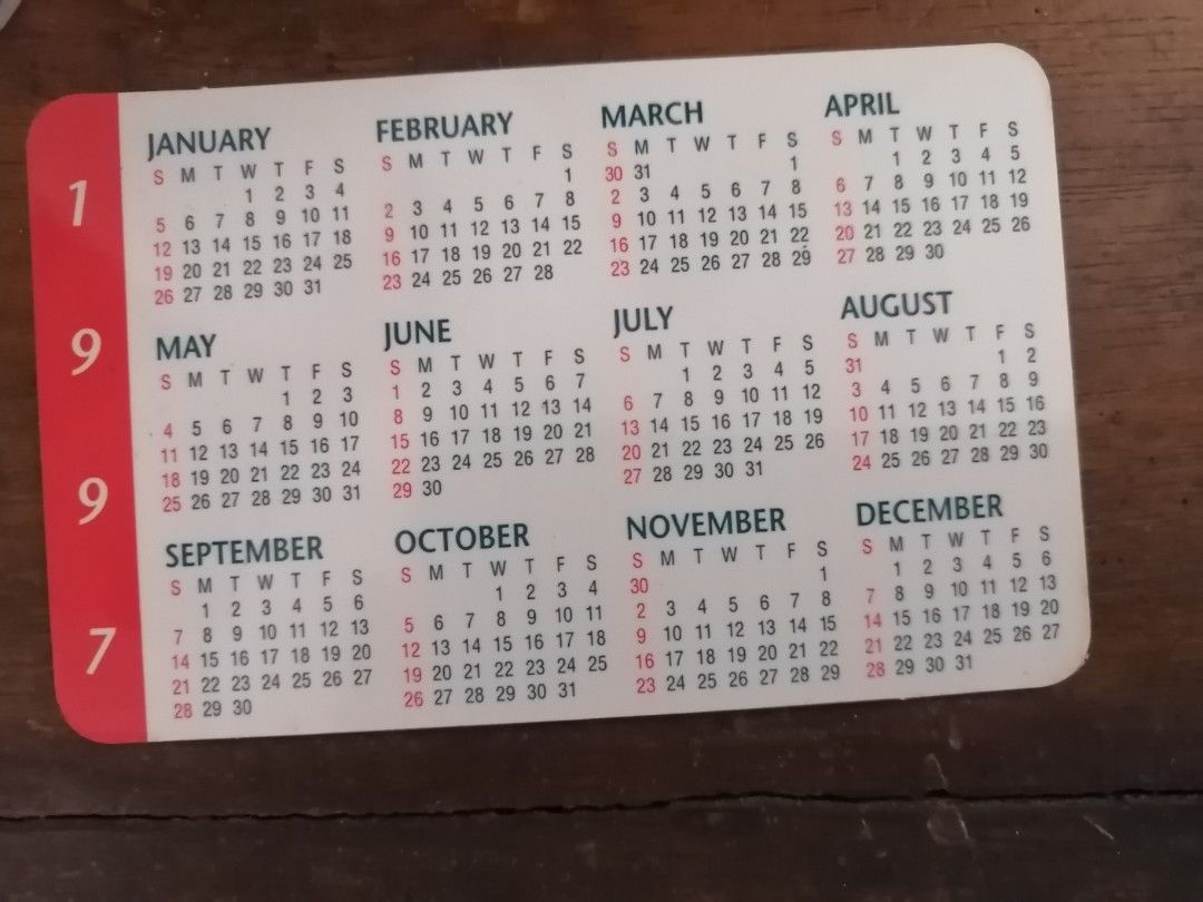 Vintage Caltex Card Calendar-Year 1997, Hobbies & Toys, Collectibles ...