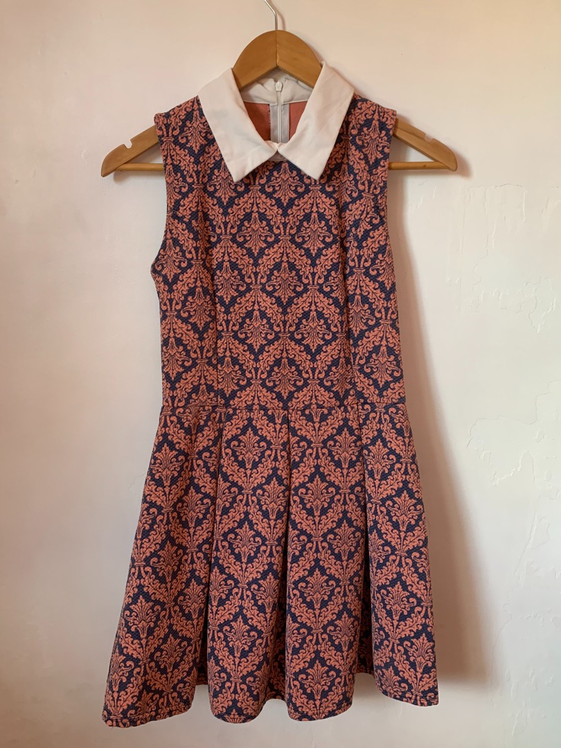 Vintage Print Pink Dress, Women's Fashion, Dresses & Sets, Dresses on ...
