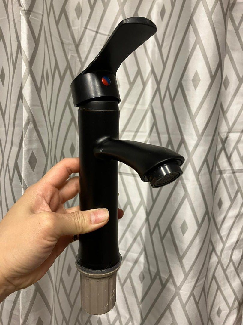 Brand New Bathroom Counter Top Short Basin Water Tap | Faucet | Black ...