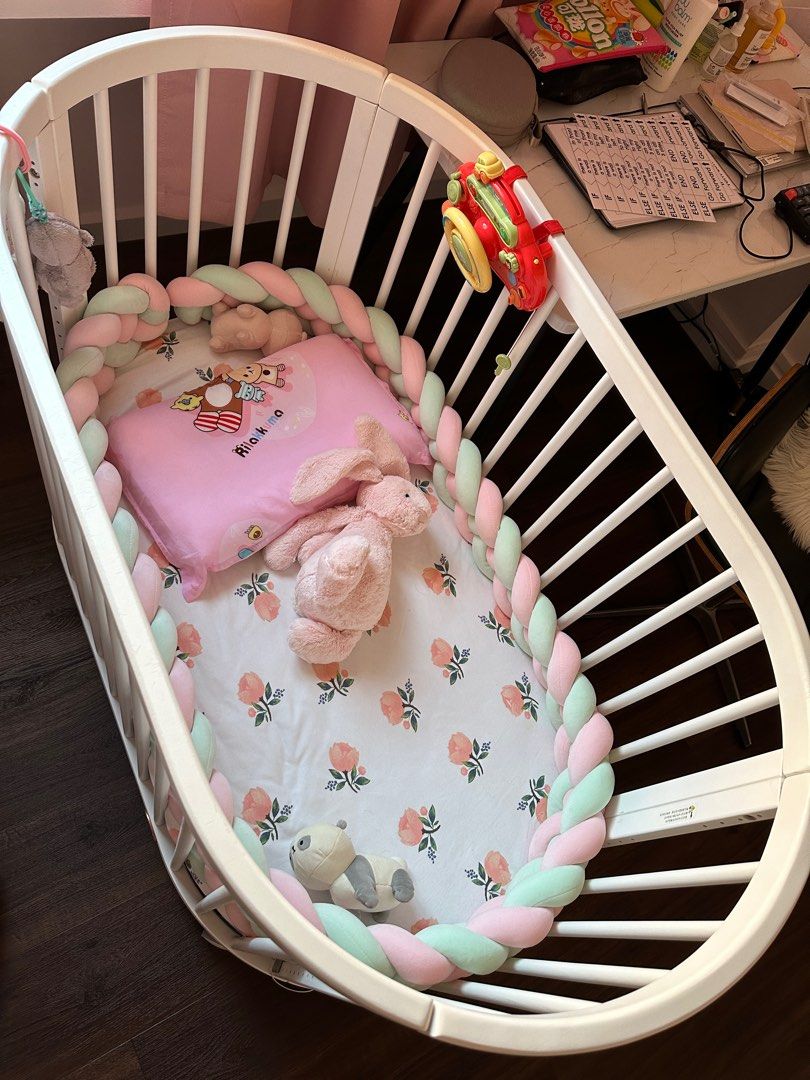 White Round Baby Cot, Babies & Kids, Baby Nursery & Kids Furniture ...