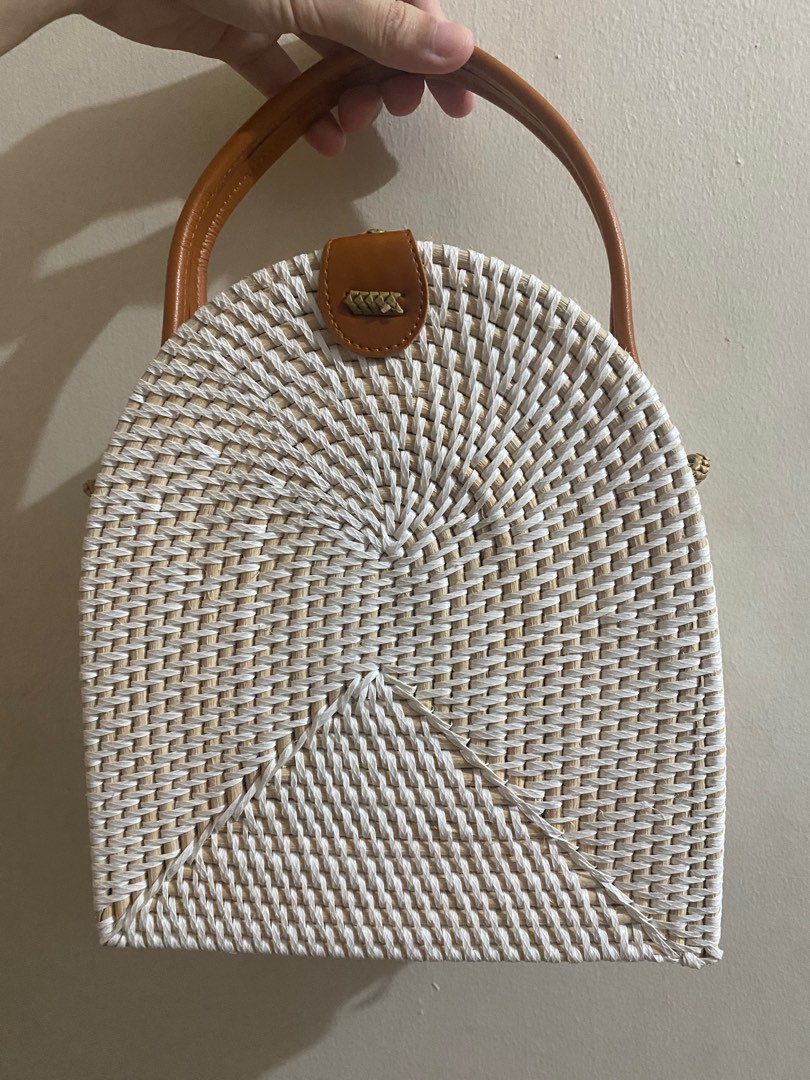 ‼️RUSH White Rattan Backpack from Baguio City, Women's Fashion, Bags ...
