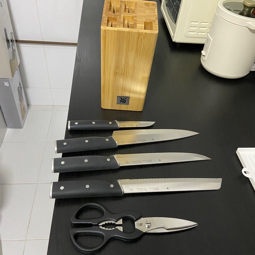 Wmf Sequence 6 piece knife block set, Furniture & Home Living ...